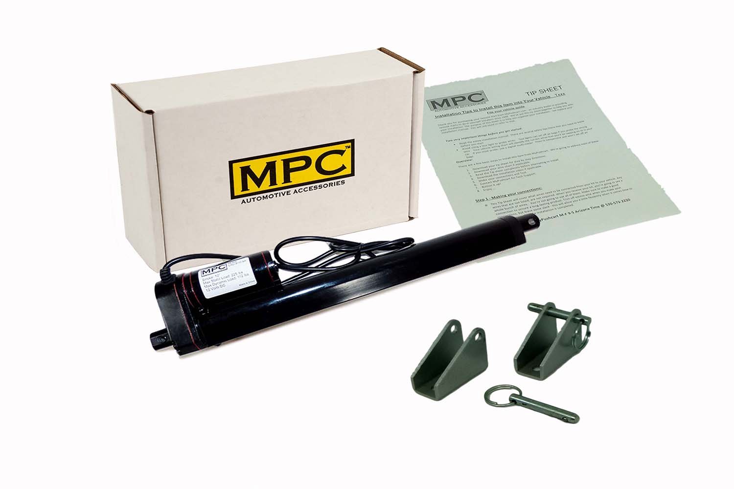 LAD Series - 12 Volt Actuator w/10 Stroke with 225 lb Max Load w ...